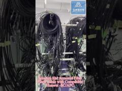 Armored Fiber Patch Cable 3m with Compatible Corning -SC/APC Connector  LSZH Jacket