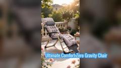 Adjustable Headrest Outdoor Padded Folding Zero Gravity Chair