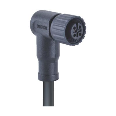 China LED Display Panel M12 8 Pin Female Connector IP68 Molded With Plastic Screw for sale