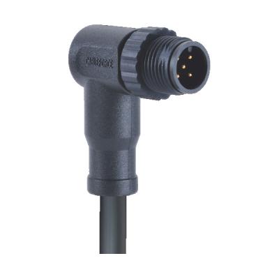 China M12 Waterproof Connector For Light Grid , Single Ended Cable 5 Pin Male Connector for sale
