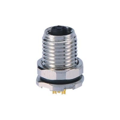 China Front Fastened M5 Connector Female 4 Pin PCB Type For Miniature Sensors for sale