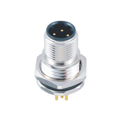 China UV Resistant Panel Mount Connector M12 D Coding Male For LED Display Panel for sale