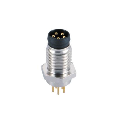 China Power Supply M8 Circular Connector Male 3 Poles Hydrolysis Resistant Front Mounting for sale