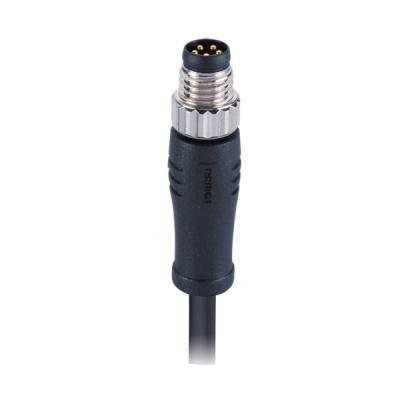 China M8 Cable Plug 5 Poles B Coding Male Connector Molded with PUR Cable for sale