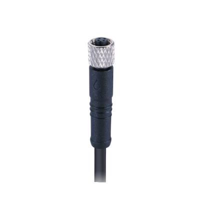 China A Coding M5 Connector 4 Poles Female Molded with PVC Cable UV Resistant for sale