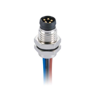 China B - Coding M8 Circular Connector Male Front Mounting 5 Poles For Factory Automation for sale