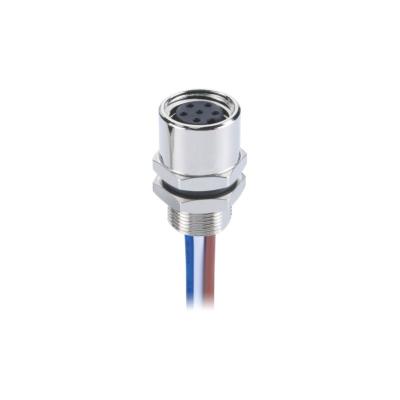 China 6 Pin Female Connector Rear Mounting , Industrial Power Connectors A-Coding for sale