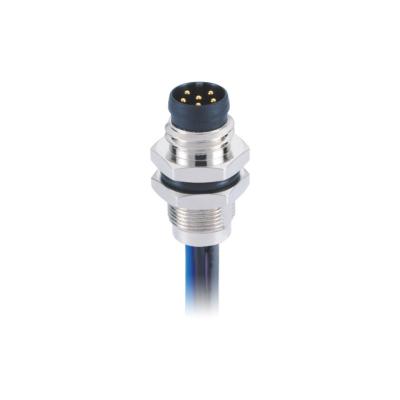 China 6 Poles M8 Circular Connector Male Solder Type Contacts For Industrial Instrumentation for sale