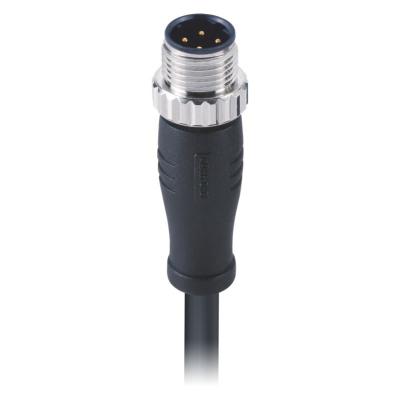 China 4A Waterproof Bulkhead Electrical Power Connectors Male 4 Pin D Coding for sale
