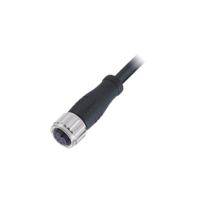 China 2 A M12 8 Pin Connector Female A - Coding / electrical cable connector for sale