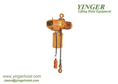 China YINGEHeavy Capacity Double Lift Speed Lifting Chain Hoist Yellow Color High Safety Wide Application Chain Electric Hoist for sale