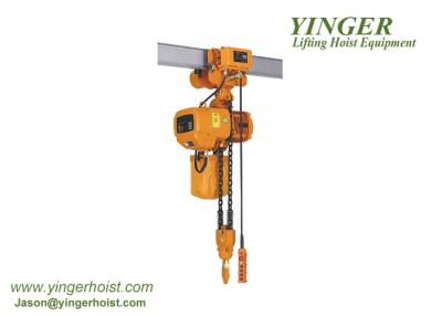 China Inverter Controlling Hoist Lifting Equipment , Electric Hoist Trolley Fixed Hook Design 1.5 ton electric chain hoist for sale