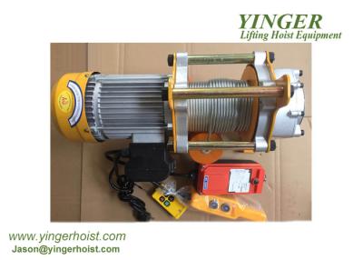 China High Performance 1 Ton 100m Rope Electric Mini Winch With Motorized Trolley electric wire rope hoist 500kg electric wire for sale