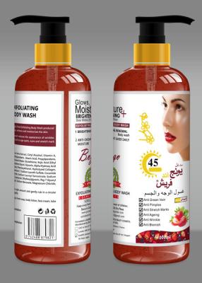 China Erdbeervitamine, die Duschgel glatt machendes Softsoap-Körperpeeling weiß werden zu verkaufen