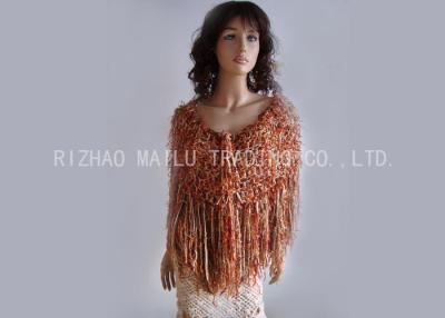 Cina Il colore misto fatto a mano lavora all'uncinetto il vestito, ponci tricottati nappa del velluto per le donne in vendita