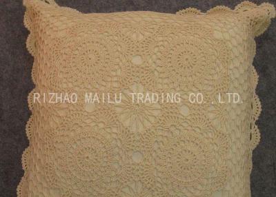 Cina Il bianco non candeggiato più morbido lavora all'uncinetto la copertura che del cuscino la mano comoda di 100% lavora all'uncinetto in vendita