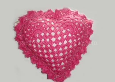 Cina Il rosa di forma del cuore lavora all'uncinetto il cuscino di Seat comodo con il bordo del pettine in vendita