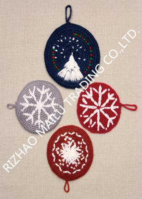 Китай Вспомогательное оборудование вязания крючком круглой формы Handmade, картины Dishcloths картины снежинки связанные кухней свободно продается