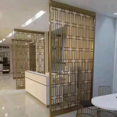 China Home Decor Stainless Steel Metal Movable Decorative Room Dividers for sale