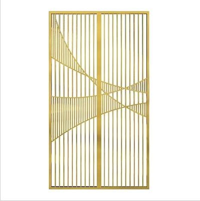 China Metal Panel Screen Design Decorative Gold Room Divider for sale