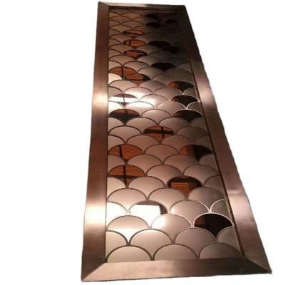 China Customized size decorative metal brass screen room dividers for sale