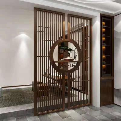 China Antique Chinese Style Stainless steel Metal Screen Decorative Room Partition for sale