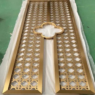 China Laser cutting screen decoration room divider metal wall partition for sale