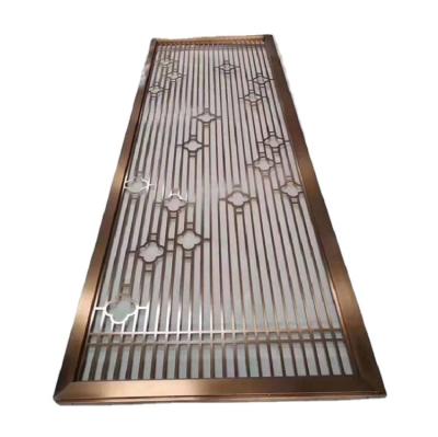 China Custom Decorative Metal Screen Panel Stainless Steel Living Room Furniture Room Divider for sale