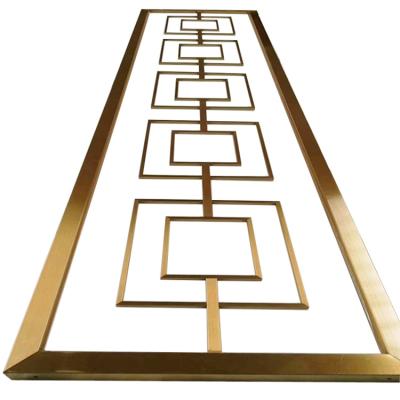 China Stainless steel hanging screen gold room divider panels partition for sale