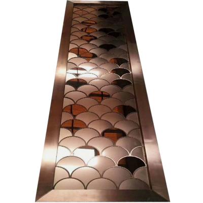 China Custom metal stainless steel screens waveshape decorative room divider for sale