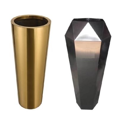 China Luxury unique design brass copper flower pot for sale