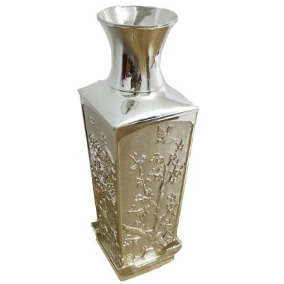 China Stainless steel metal flower pot and vases for sale