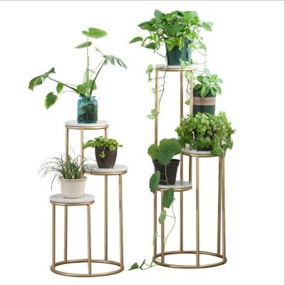 China Luxury metal gold planter with stand for wedding decoration for sale