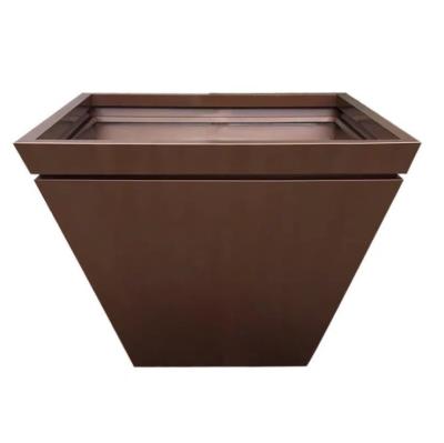 China Luxury outdoor large tree planter large metal square flower pot for sale