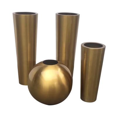 China Novelty Cast Steel Square Cylinder Large Garden Planters Flower Pots for sale