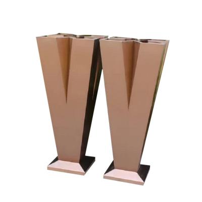 China X type tall flower pot cross metal flower planters for sale
