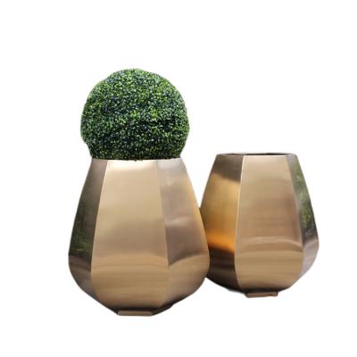 China Elegant outdoor round metal flower pots planters for sale for sale