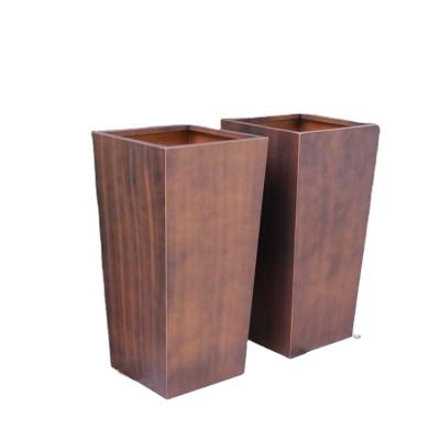 China Decorative flower pot stainless steel tall rectangular planter for sale