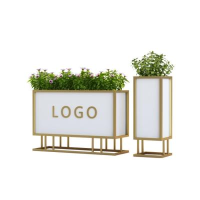 China Stainless steel new white rectangular planters box with legs for sale