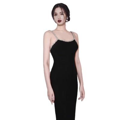 China Summer Ankle Length Evening Dress with Bowknot Waistband Decoration for sale