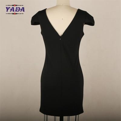 Cina Elegante donna bodycon schiena aperta midi ultimi disegni di festa V vestito collo donna vestiti a basso prezzo in vendita