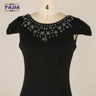 Cina Elegante donna bodycon schiena aperta midi ultimi disegni di festa V vestito collo donna vestiti a basso prezzo in vendita