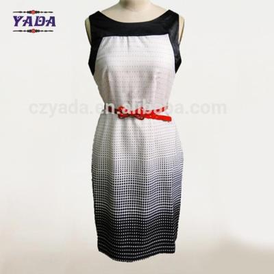 Cina Donne stampano il nuovo design casual libera una linea abbigliamento femminile vestito sexy in vendita