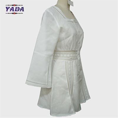 Cina Nuovo stile bianco nazionale manica lunga abito leggero casual 2018 abiti di moda abiti estivi per donne in vendita