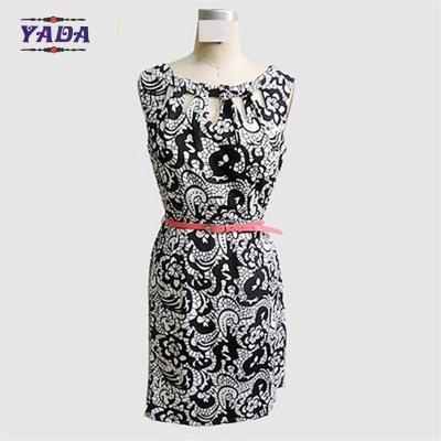 China Fashion sleeveless wave point ladies casual custom lady formal office dresses designer dress for sale for sale