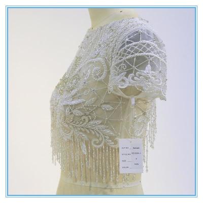 Cina Blusone da sposa in stile elegante, ricamo da sposa con perline, top da sposa e top in vendita. in vendita