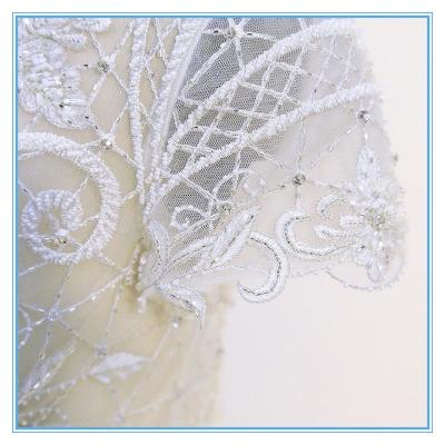 Cina Blusone da sposa in stile elegante, ricamo da sposa con perline, top da sposa e top in vendita. in vendita