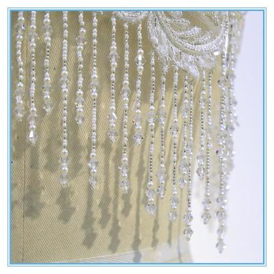 Cina Blusone da sposa in stile elegante, ricamo da sposa con perline, top da sposa e top in vendita. in vendita