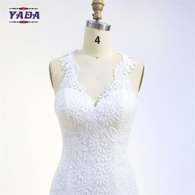 Κίνα Γυναίκες Slim Fit V Neck Alibaba δαντέλα σέξι νυφική γοργόνα φόρεμα μοτίβα νυφικά φορέματα Κίνα προς πώληση