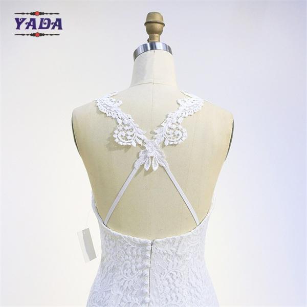 Γυναίκες Slim Fit V Neck Alibaba δαντέλα σέξι νυφική γοργόνα φόρεμα μοτίβα νυφικά φορέματα Κίνα